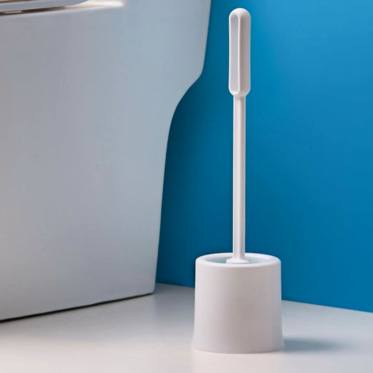 Plastic Toilet Bowl Brush Floor Stand Toilet Brush with Long Handle Toilet Cleaner Brush Home Bathroom Cleaning Accessories