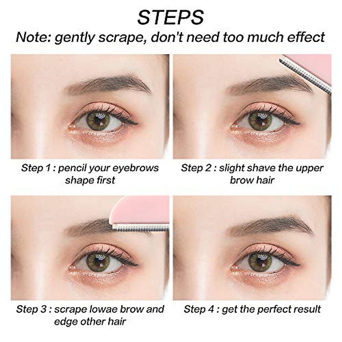 Eyebrow Razor Facial Body Hair Trimmer 3-pack Japan Shaper Non-Slip Handle for Both Men and Women Makeup Tool Kit…