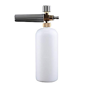 yuye-xthriv High Pressure Car Wash Water Guns Garden Foam Watering Can Adjustable Rotary Nut Pressure Washer Snow Foam Spray Lance with 1L Bottle Grey