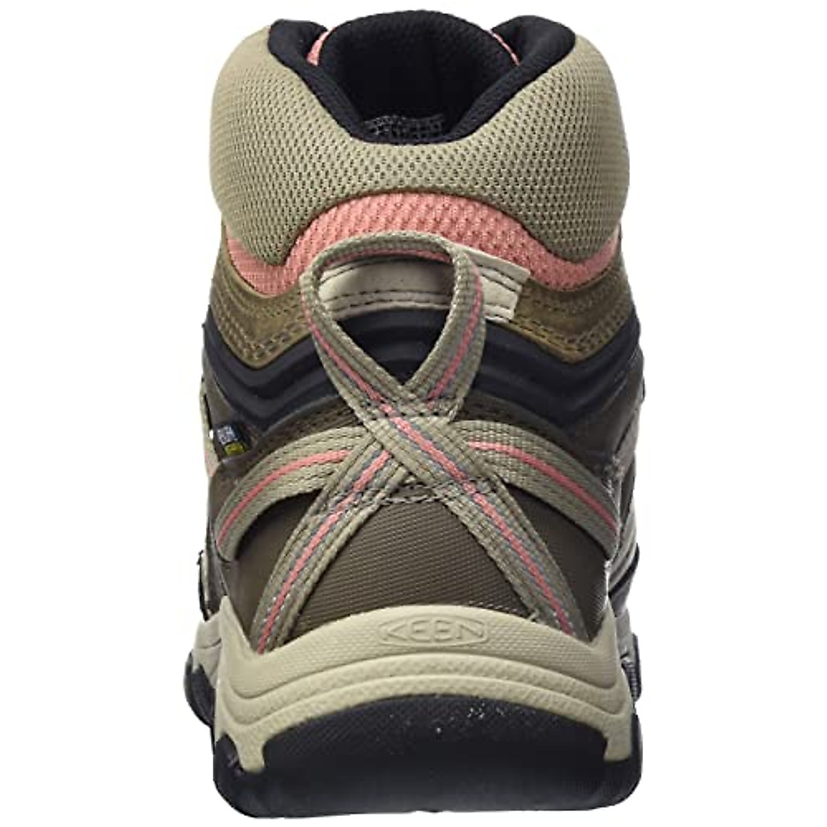 KEEN Women's-Ridge Flex Mid Height Waterproof Hiking Boots, Timberwolf/Brick Dust, 9