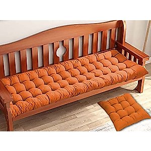 KRIDDR Thick Garden Bench Cushion 2 3 Seater Rectangle Chair Cushion 80/100/120cm Bench Cushions for Indoor Outdoor Chaise Lounge Swing