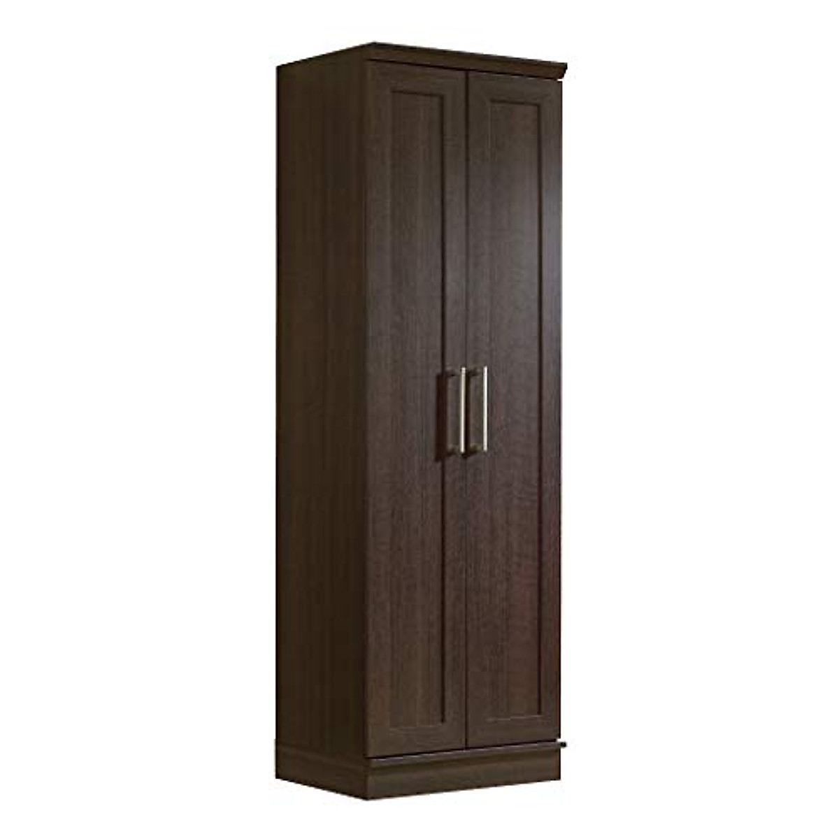 Sauder HomePlus Storage Cabinet, Dakota Oak Finish & 419496 Miscellaneous Storage Storage Cabinet, L: 29.375" x W: 16.125" x H: 71.125", Cinnamon Cherry Finish