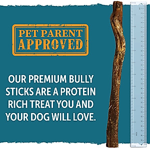 Pet's Choice Premium Bully Sticks, 12", 12pk, Brown (CW12-PZ12)