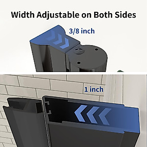 ACE DECOR 30-31.4" W x 72" H Frameless Pivot Shower Door, 1/4" (6mm) Clear SGCC Tempered Glass Shower Door, Pivot Swing Shower Glass Door in Matte Black Finish, Reversible Installation