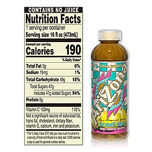 Arizona Tea, Premium Brewed Lemon Bottled Tea, 16 Fl Oz (Pack of 12)