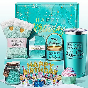 Birthday Gifts for Women Friendship, Ocean Relaxing Spa Gifts Basket Set for Women, Self Care Gifts Unique Happy Birthday Gifts Idea for Mom Her Best Friends Sister Wife Girlfriend Coworker Teacher
