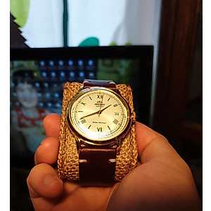 Hemsut Leather Watch Bands, Horween Leather Watch Strap for Men 18 19 20 21 22 24mm Quick Release Handmade Vintage Replacement Wrap