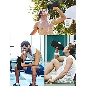 VENNERLI Half Gallon Water Bottle 2.2L Large Sports Water Bottle with Handle 74oz BPA-free Reusable Plastic Water Jugs Leakproof Hydro Bottle for Gym Yoga Travel Camping Cycling Outdoor Sports