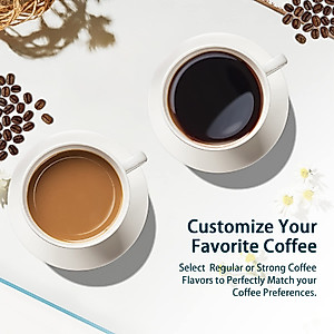 Gardcare 10-Cup Coffee Maker with Smart Touch Screen, 24-hour Programmable Coffee Machine, Stainless Steel Glass Carafe Pot with Brew Strength Control, Automatic Anti-Drip System, Black