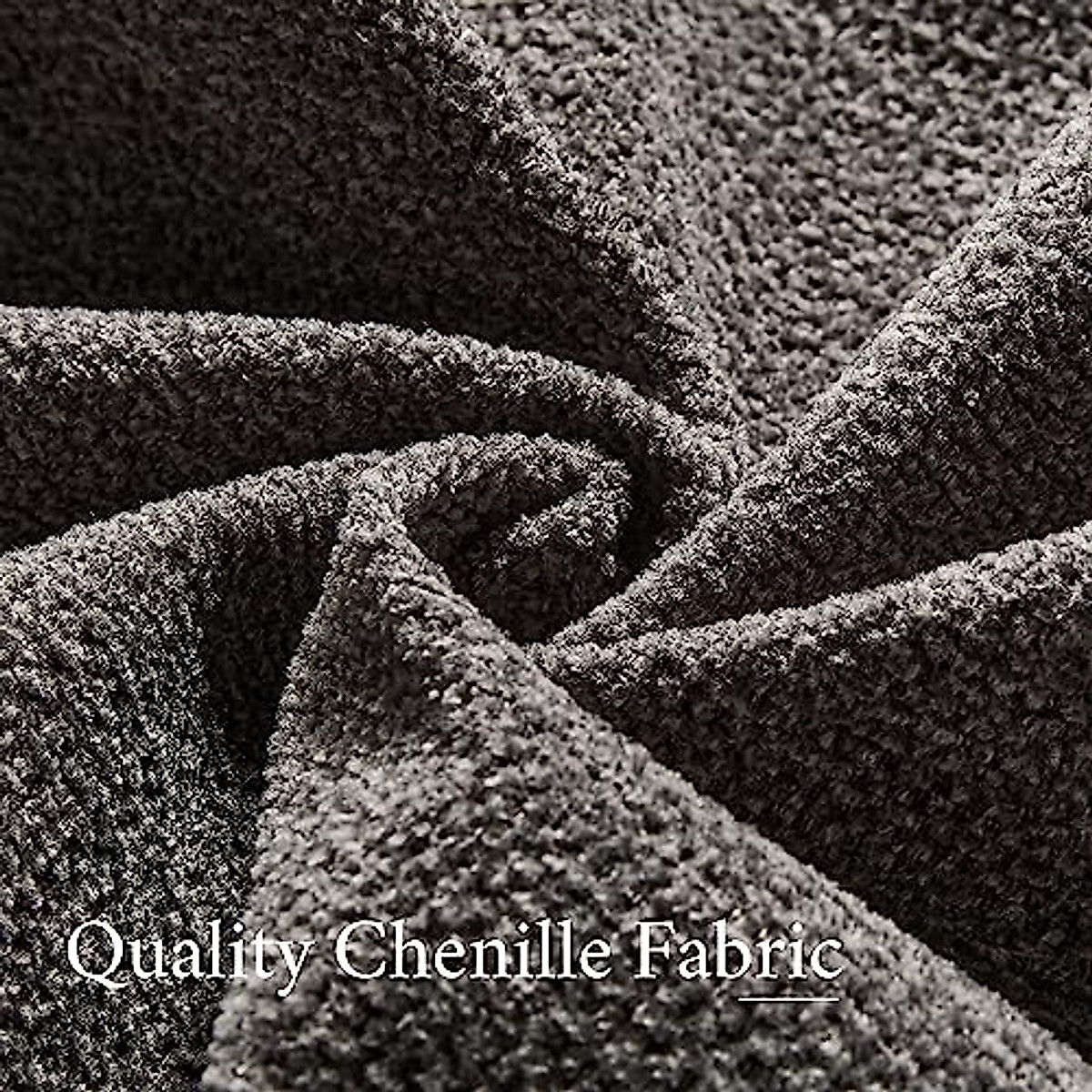 VanAcc Sofa, Comfy Sofa Couch with Extra Deep Seats, Modern Sofa Couch- Loveseat, Couch for Living Room Apartment Lounge, Grey Chenille