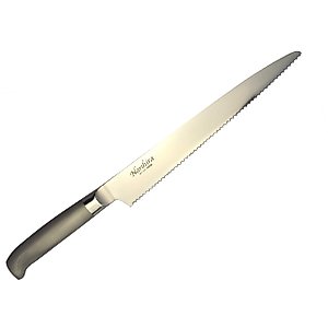 ヨシカワ(Yoshikawa) Fuji Cutlery Narihira 5000 FC-63 Knife, Bread Slicer, 8.5 inches (215 mm), All Stainless Steel, Seiheisaku, Silver
