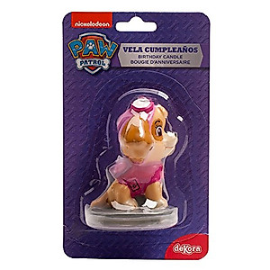 Dekora - 346181 Birthday Candle Skye Paw Patrol, Pink, 7 Cm (346181)