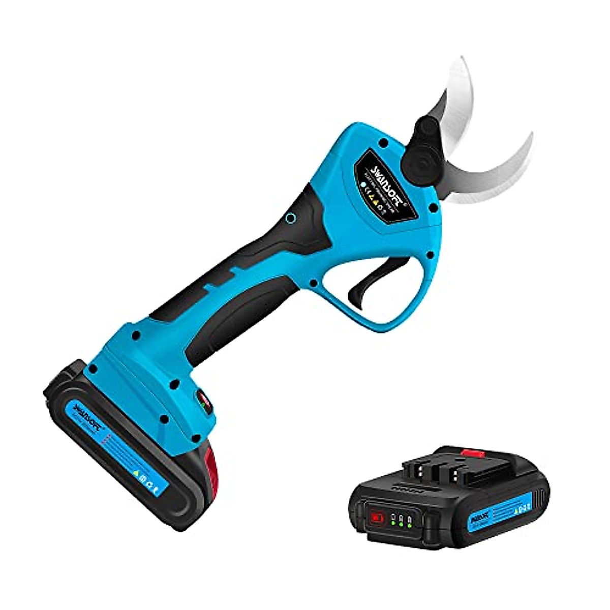 Electric Pruning Shears 1.5', Cordless Pruner with 2 * 2Ah Lithium Battery, Battery Powered Pruning Shears w/ 1050W Brushless Motor, for Garden/Yard/Orchard