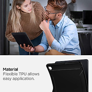 Spigen Rugged Armor Designed for Galaxy Tab S6 Lite Case with S Pen Holder (2022/2020) - Matte Black