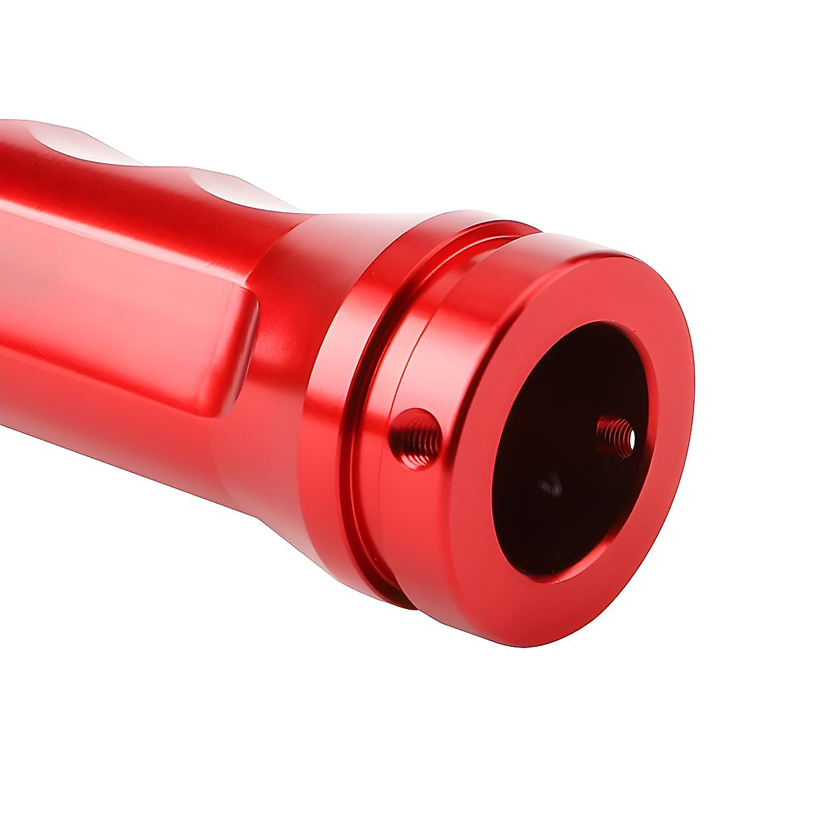 AUCELI Car Handbrake Cover, Universal Aluminum Handle Protector for Brake Lever, Wave Shaped Decorative Hand Brake Sleeve, Auto Interior Accessories for Manual & Most Automatic Handle (Red)