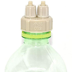 DGZZI CO2 DIY Reactor Bottle Cap 2PCS Aquarium Carbon Dioxide System Pro Tube Valve Guage Bottle Cap Kit Fish Tank Live Plant DIY Air Diffuser Generator Tool Part Kit
