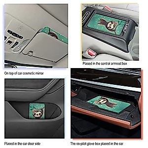 SEANATIVE Automobile Documents Paperwork Wallet Case Organizer for Driver License Key Contact Information Cards with 5 Clear Pouch,Cute Baby Sloth Print