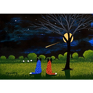 Red Blue Heeler Australian Cattle Dog LARGE Art PRINT by Todd Young MIDNIGHT WATCH