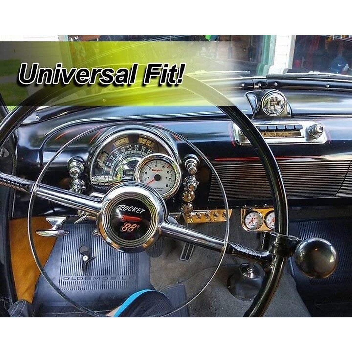 Zento Deals Classic Black Universal Fit Vehicle Steering Wheel Suicide Spinner Premium Quality Power Handles (black 1)