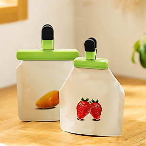 Chip Bag Clips 9pcs Air Tight, Heavy Duty, Sturdy Plastic Clips for Food Storage Assorted Sizes Food Bag Clips for Kitchen Snacks