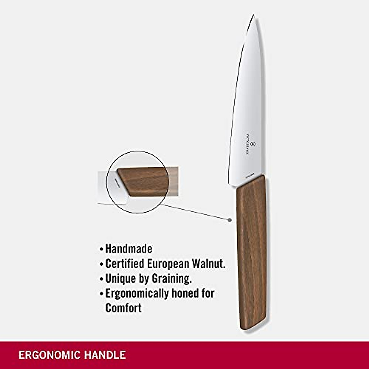Victorinox Swiss Modern Wood Chef's Knife - Elegant, Timeless Chef's Knife with Wooden Handle - 6"