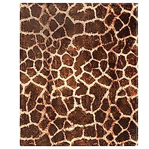 Giraffe Print Throw Blanket, Adorable Super-Soft Extra-Large Giraffe Blanket for Women, Girls, Teens and Children, Cute Fleece Giraffe Throw (50in x 60in) Warm Plush and Cozy Throw for Sofa or Couch