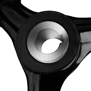 Boxwizard 1PC 12 * 100mm Black Round 3 Spoke Hand Wheel for Lathe Milling Machine