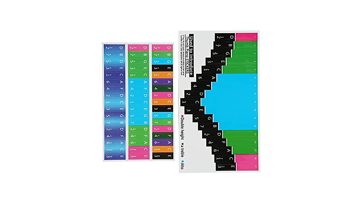 Colorful Kalimba Stickers for Easy Practice
