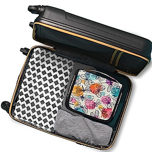 POFATO Butterfly Dragonfly Ink Travel Toiletry Bag Cosmetic Makeup Bag for Women Men Hanging Hook Wash Toiletries Portable Toiletry Bags Organizer