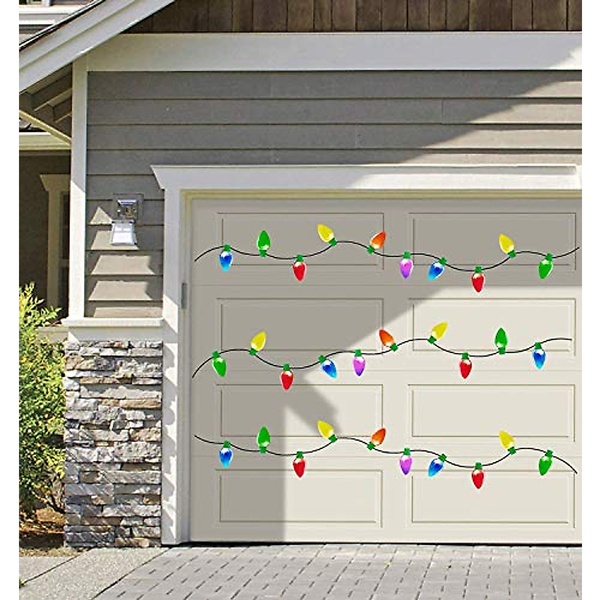 72 Pieces Christmas Car Refrigerator Decorations - 24 Reflective Bulb Light Shaped Magnets 48 Magnetic Wires Ornaments Set Xmas Holiday Cute Decor