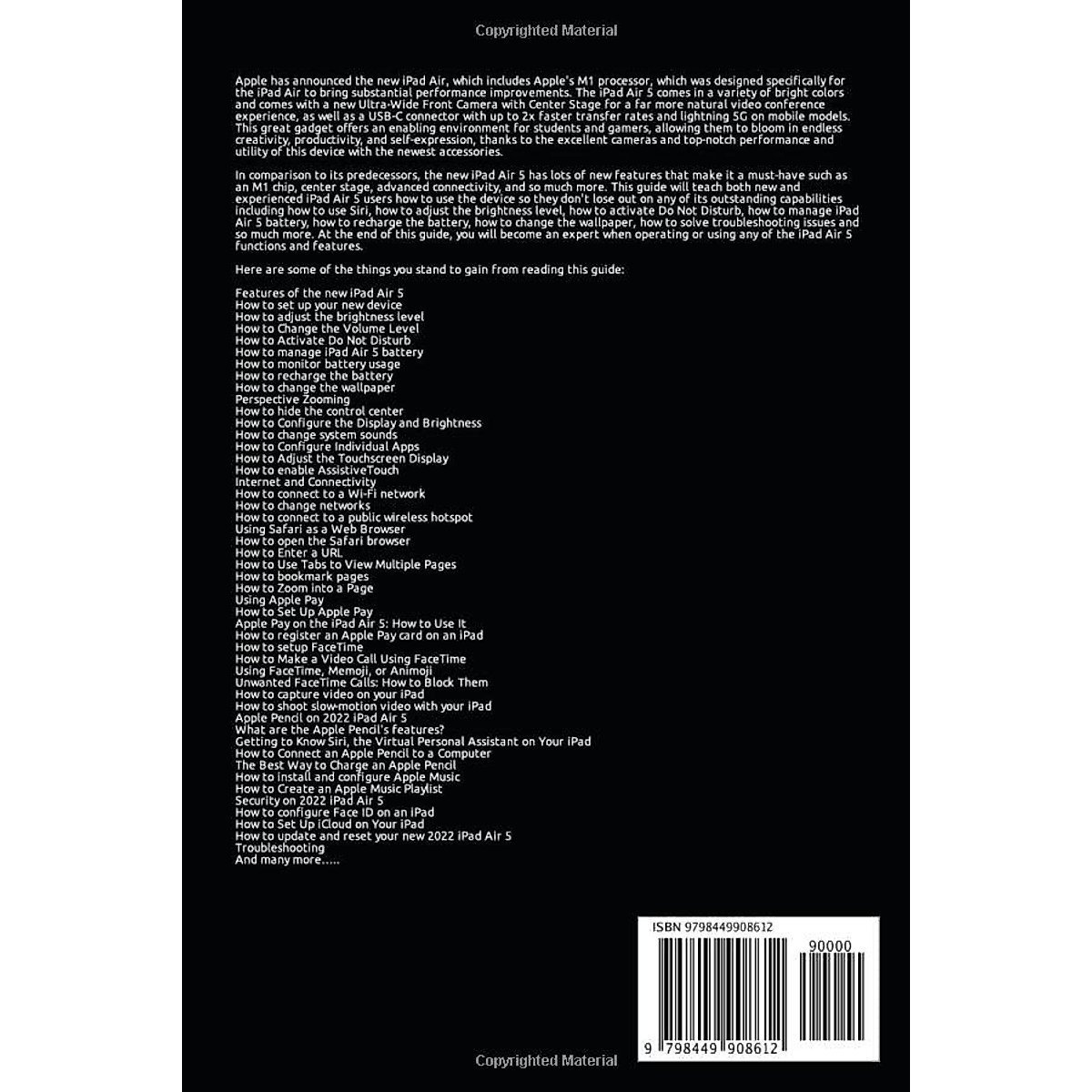 iPad Air 5th Generation 2022 User Guide: A Complete User Manual for Beginners and Pro with Useful Tips & Tricks for the New Apple iPad Air 5th Generation with M1 Chip