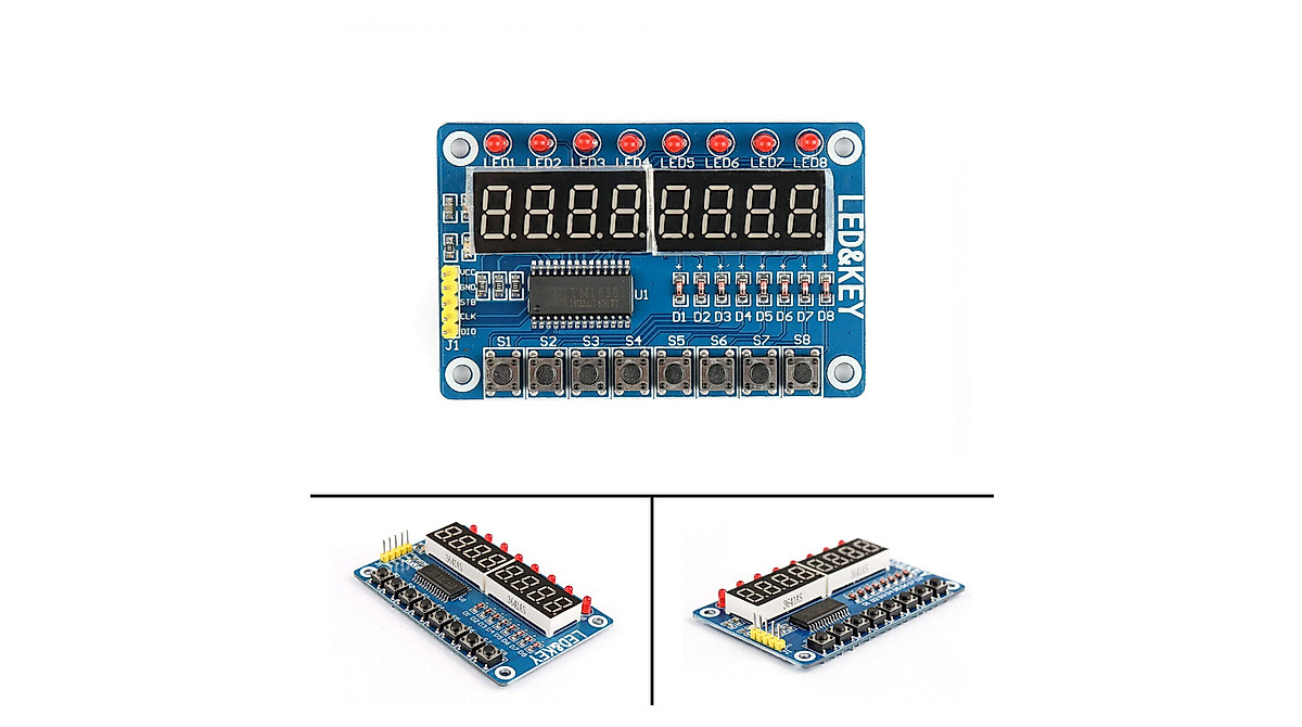 8 Bit LED TM1638 Display Module for Arduino, AVR, ARM Projects