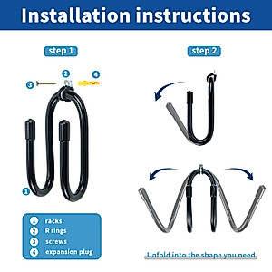 Kesywale Bow Hanger Wall Mount Adjustable Bows Holder Storage Wall Rack to Display Your Bow, Pack of 4 (4)