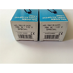 OSRAM SYLVANIA Halogen Display/Optic Lamp HPL 750W/115V (2-pack)