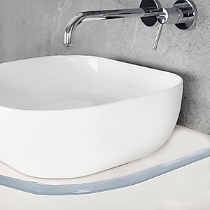 Collapsible Shower Water Splash Guard - 39 Inch Shower Threshold Water Dam for Curbless Bath, Wet and Dry Separation - Bathroom and Kitchen Water Stopper