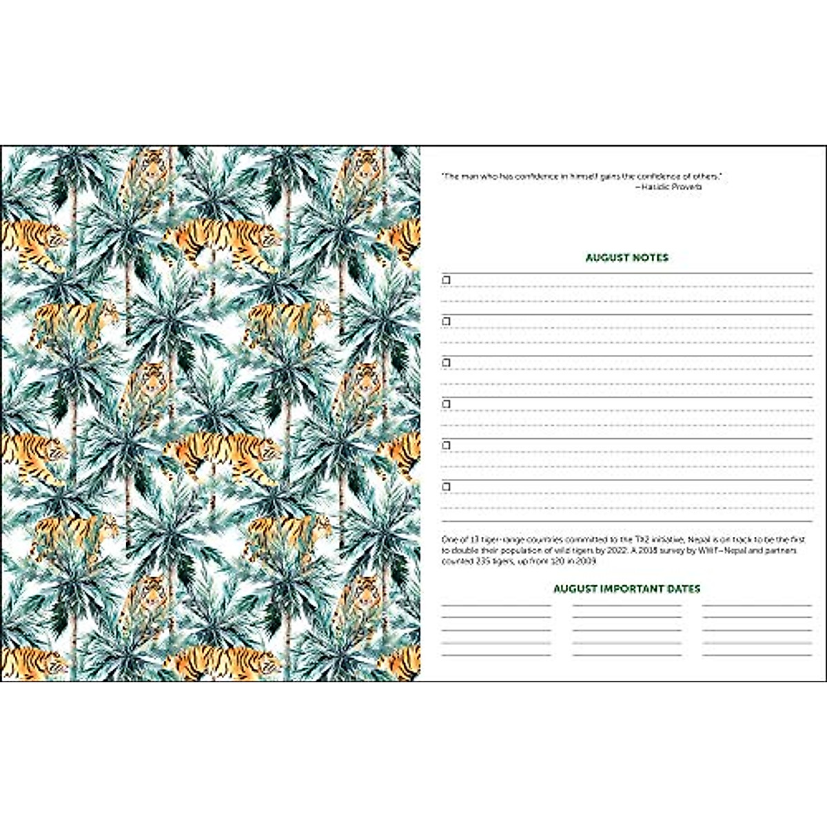 WWF Giraffes Monthly Planner 2021, 7.5" x 9.75" Spiral Bound