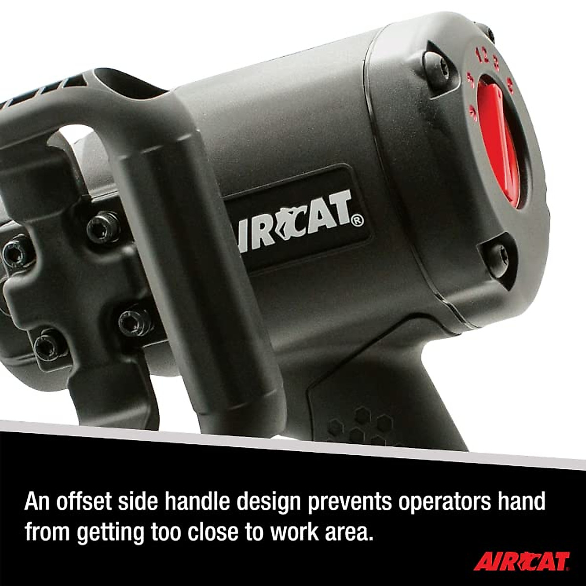 AirCat Pneumatic Tools 1870-P 1-Inch Super Duty Composite Pistol Grip Impact Wrench 2,100 ft-lbs