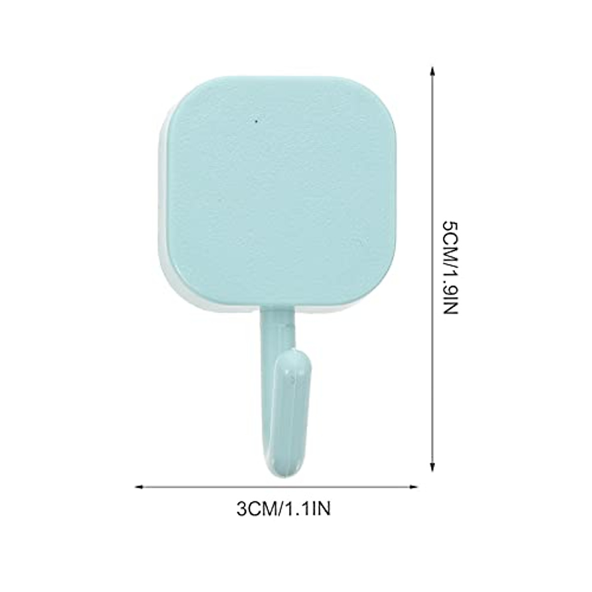 Homoyoyo 60pcs Sticky Key Holder Hooks Entryway Coat Xcm Self Hangers Heavy Office for Nail Hanging Hallway Utility Multipurpose Towel Square Bags Coats Bathroom Hat on No Drilling Wall