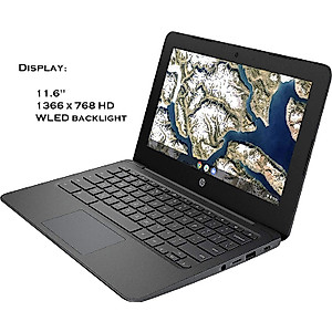 HP - 11.6" Chromebook - Intel Celeron - 4GB Memory - 32GB eMMC Flash Memory - Ash Gray