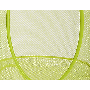 Sutinban 2 Pcs Hanging Mesh Storage Basket for Kids Room, Bathroom and Balcony, Foldable Corner Space Saver Organizer 3 Tier, for Organizing Plush Toys, Gloves, Hats, Socks Storage(Green)