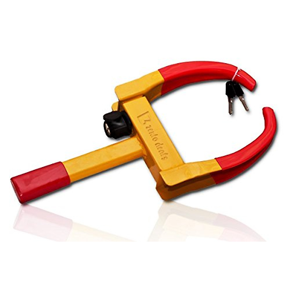 Zento Deals Security Tire Clamp - Heavy Duty Anti- Theft Vehicle Wheel Lock for Car Trailer