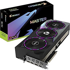Gigabyte GeForce RTX 4090 AORUS Master 24GB Graphics Card - 24GB GDDR6X, 384bits, LCD Edge View, RGB Fusion, Core 2550Mhz, Metal Back Plate, DP 1.4, HDMI 2.1a, NVIDIA DLSS 3, GV-N4090AORUS M-24GD