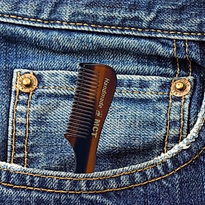 G.B.S Handmade 3in Pocket Comb for Beard and Mustache Styling, MCT, Pack of 3 Mustache Comb Pack