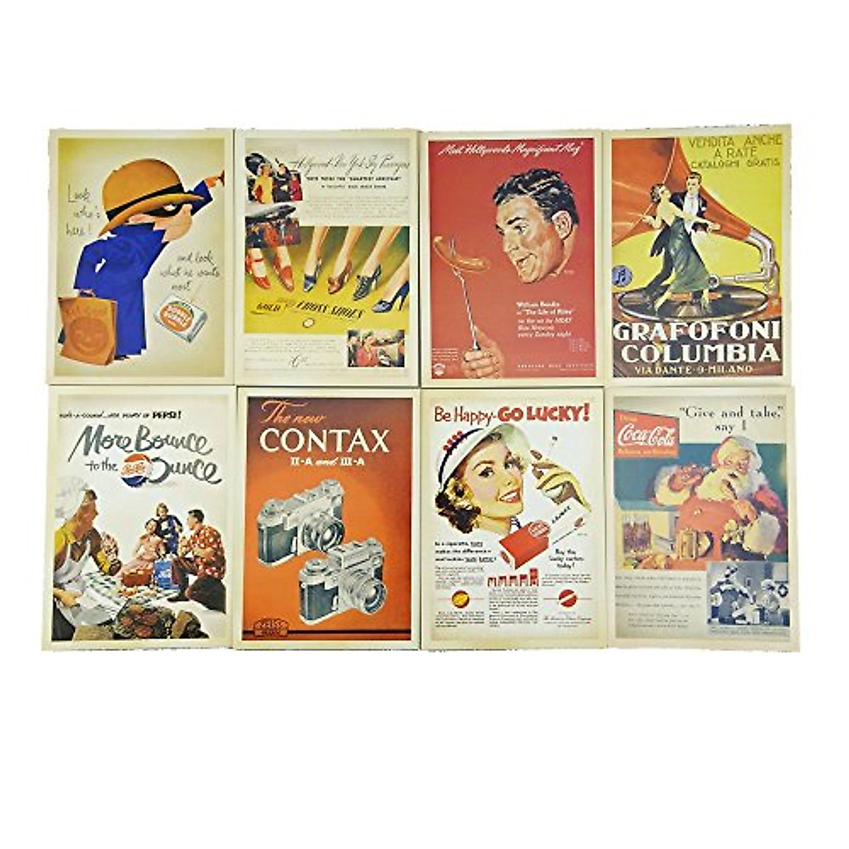Yueton 32 Pcs 1 Set Vintage Retro Old Europe Dancing Travel Advertising Album Postcard Greeting Post Cards for Collecting