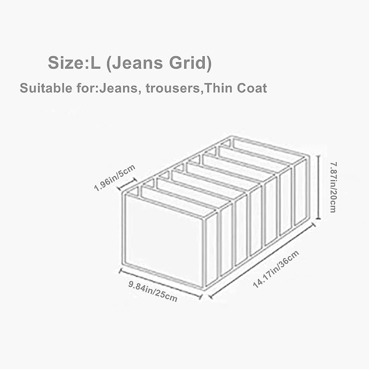 nuoxuan 2Pcs wardrobe clothes organizer closet organizers storage basket- foldable,save space clothing bins,portable containers room underwear,socks,scarves,leggings,skirts,t-shirts,jeans (Grey, 2L)