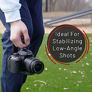 GENS Handheld Camera Stabilizer Grip - Universal U-Shaped Handle Works with DSLR, Mirrorless, & Video Cameras with 1/4"-20 Threaded Insert - Foldable Design with Extra Mounting Holes for Accessories