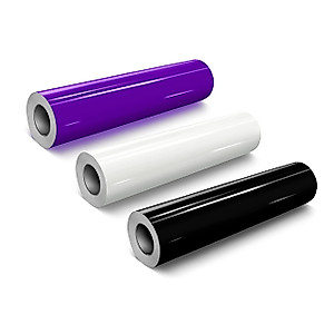 VViViD DECO65 Craft Vinyl Gloss Purple + Gloss White + Gloss Black 3 Rolls of 7ft x 11.8" - M0
