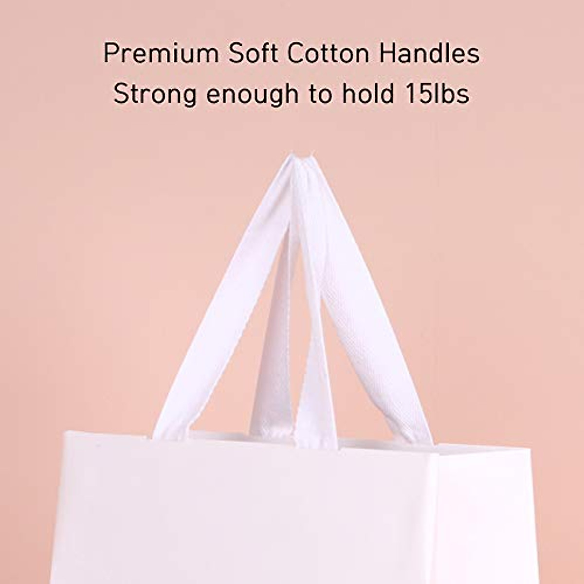 PAPERIST 10pcs 15.7x5.5x11.8 sturdy durable thick paper bag, cotton handles bag, perfect for gift bags, party bags, large gift bags