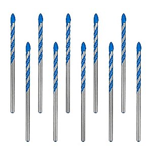 Rannb 10pcs Masonry Drill Bit 5/32" Drilling Dia Carbide Drill Bit for Glass, Tile and Ceramic