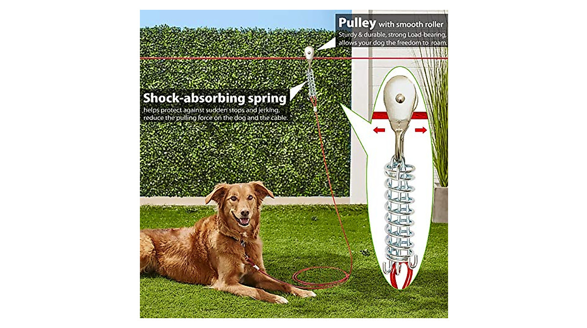 Heavy Duty Aerial Dog Tie Out Trolley System